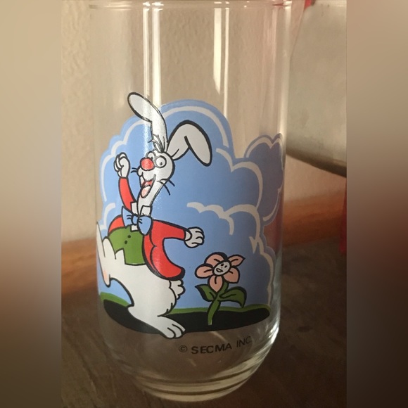 secma | Dining | Vintage Alice In Wonderland White Rabbit Glass Secma ...
